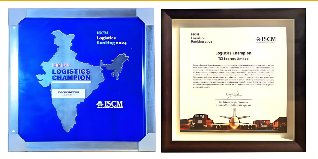 TCIEXPRESS Awarded India’s Logistics Champion 2024 by ISCM - TCI Parivar