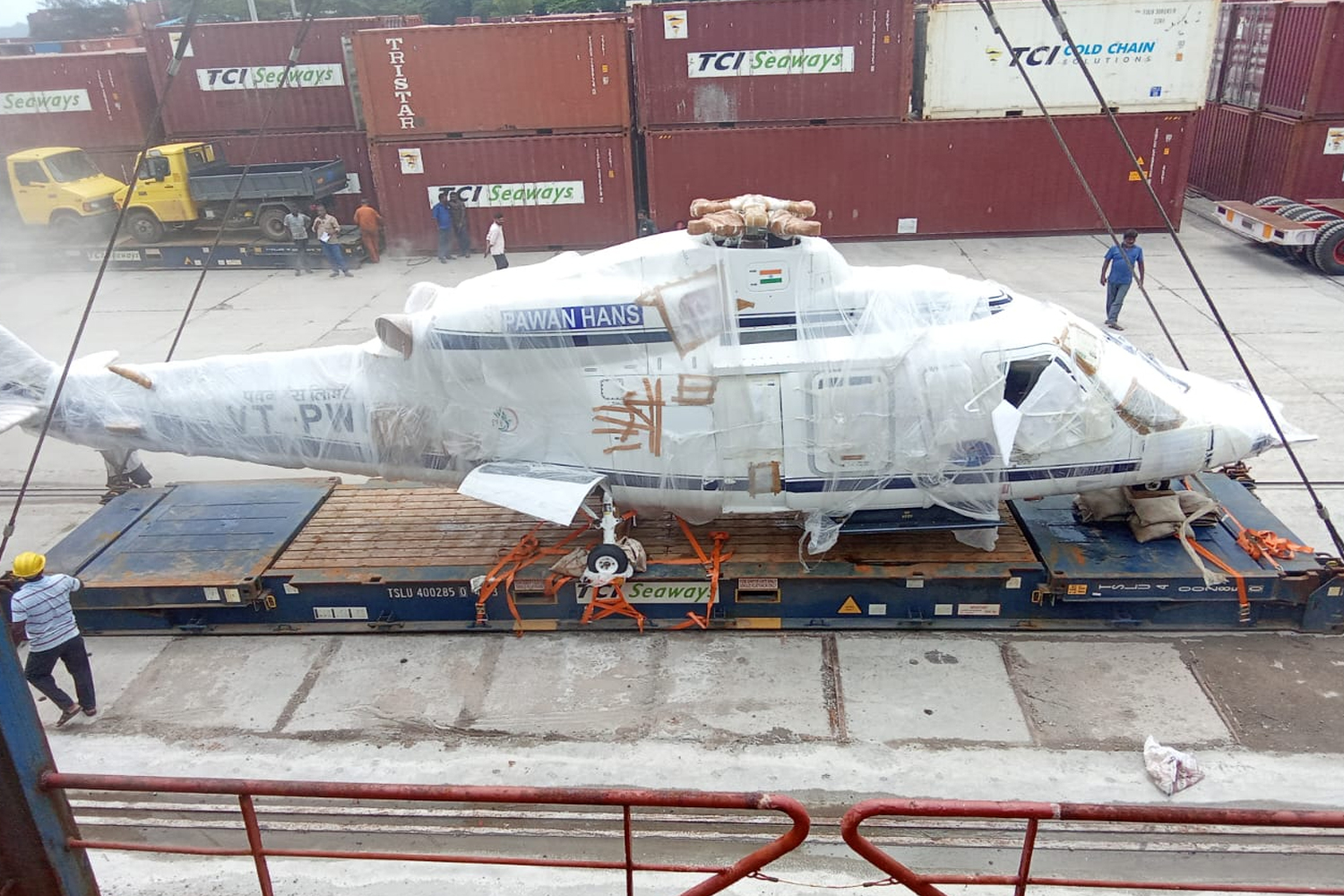 Helicopter consigned by TCI Arjun for Pawan Hans - TCI Parivar